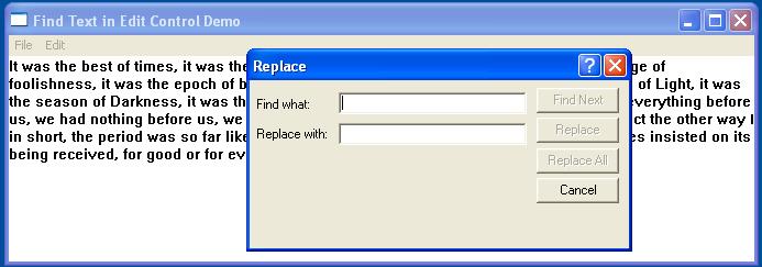 find text dialog box picture